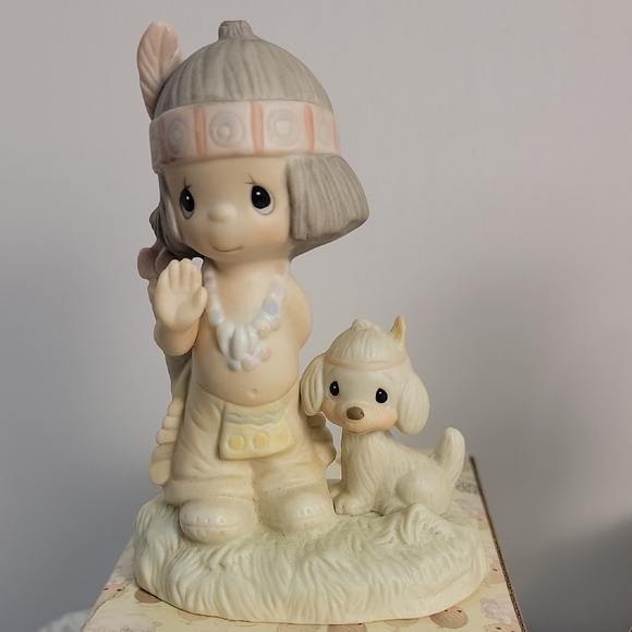 Enesco | Accents | Vintsge 978 Precious Moments Indian Boy And Girl Lot ...